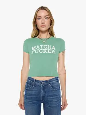 MOTHER The Itty Bitty Ringer Graphic T-shirt - Green