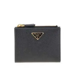 Prada Saffiano Leather Bi-fold Wallet - Black