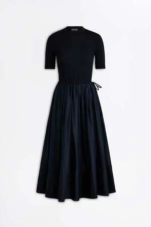 Scanlan Theodore Polished Voile Sweater Dress