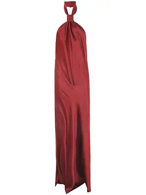 ANN DEMEULEMEESTER Long Tied Ingeborg Dress - Pink