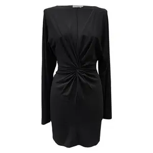 IMAATU Eclipse Knot Front V-neck Sculpting Viscose Mini Dress