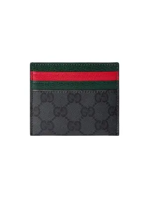 Gucci Card Holder With Web Ribbon - Black