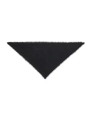 Gucci Double G Wool And Silk Shawl - Black