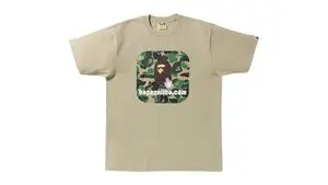 A BATHING APE Abc Camo Online C Tee Shirt - Beige
