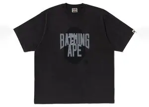 A BATHING APE Blur Graphic Garment Dyed Tee Shirt - Charcoal