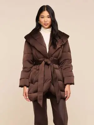 L'Agence Glacier Shawl Puffer Jacket