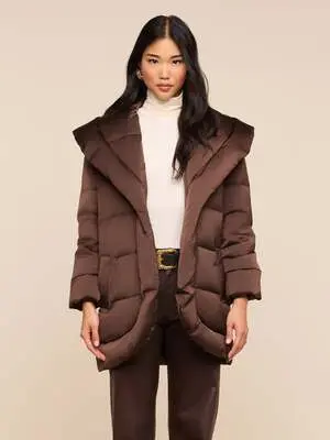 L'Agence Glacier Shawl Puffer Jacket