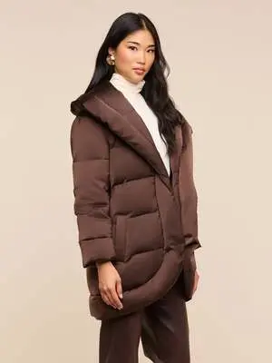 L'Agence Glacier Shawl Puffer Jacket