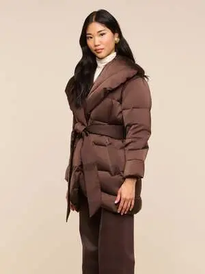 L'Agence Glacier Shawl Puffer Jacket