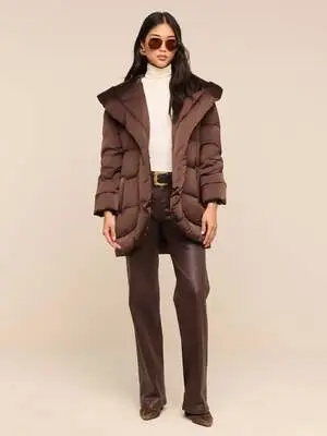 L'Agence Glacier Shawl Puffer Jacket
