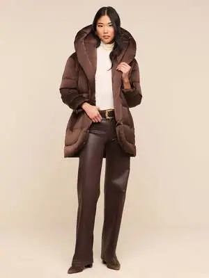 L'Agence Glacier Shawl Puffer Jacket