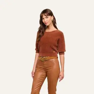 L'Agence Guinevere Cropped Pullover - Java