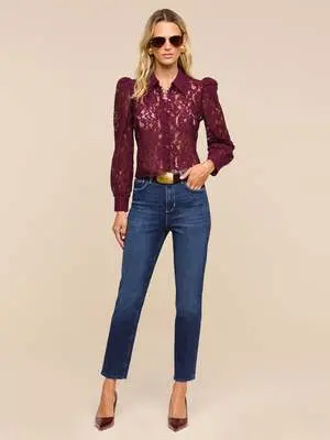 L'Agence Anita Lace Blouse Top