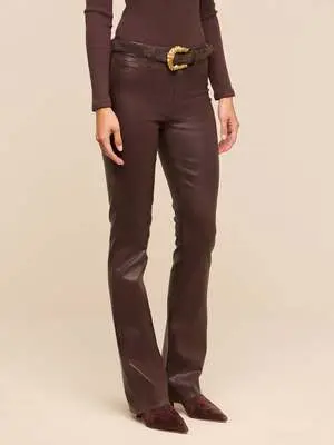 L'Agence Ruth Coated Straight-leg Jean