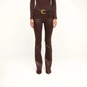 L'Agence Ruth Coated Straight-leg Jean - Dark Java Coated