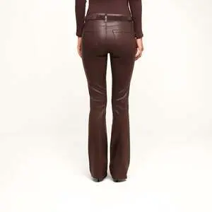 L'Agence Ruth Coated Straight-leg Jean - Dark Java Coated