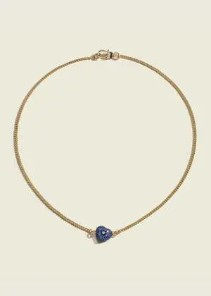 LUCY DELIUS Sapphire Chubby Love Necklace - Blue