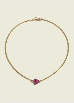 LUCY DELIUS Ruby Chubby Love Necklace - Red