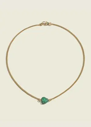 LUCY DELIUS Emerald Chubby Love Necklace - Green