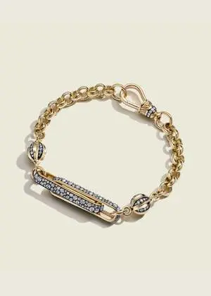 LUCY DELIUS Diamond Stirrup Bracelet - Yellow