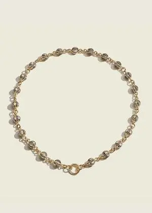 LUCY DELIUS 14kt Gold Diamond Ball Breaker Necklace - Yellow