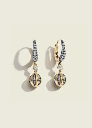LUCY DELIUS Diamond Ball Drop Earrings - Yellow