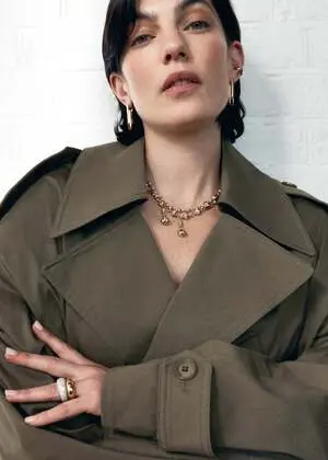 LUCY DELIUS Stirrup Interlocking Trombone Link Earrings