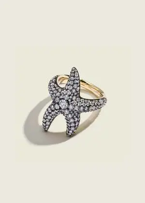 LUCY DELIUS Starfish Diamond Pavé Ring