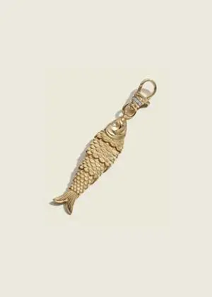LUCY DELIUS Large Articulated Fish Clip Pendant