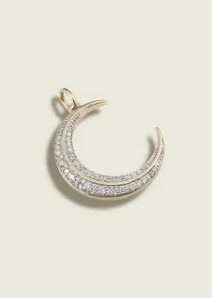 LUCY DELIUS Lucy Delius Jewellery Modern Finish Crescent Moon Pendant Yellow