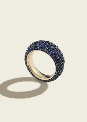 LUCY DELIUS Sapphire Bombé Ring - Blue