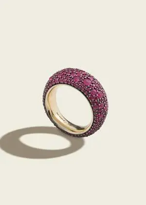 LUCY DELIUS Ruby Bombé Ring - Red