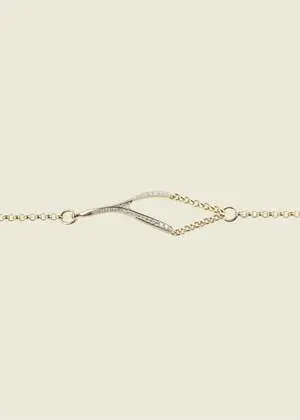 LUCY DELIUS Modern Finish Wishbone Bracelet - Yellow