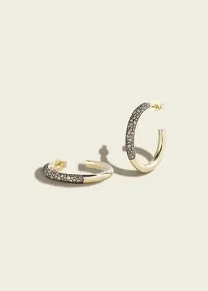 LUCY DELIUS Cognac Diamond Dark Side Of The Moon Earrings - Brown