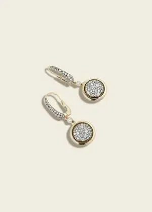 LUCY DELIUS Antique Finish Smartie Diamond Pendant Earrings