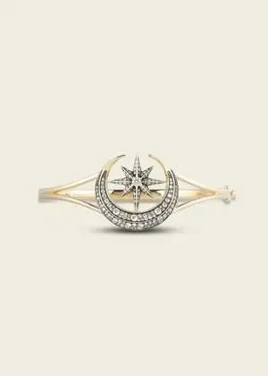 LUCY DELIUS Antique Finish Victorian Star And Moon Bangle