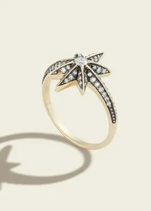 LUCY DELIUS Antique Finish Victorian Star Diamond Ring - Brown