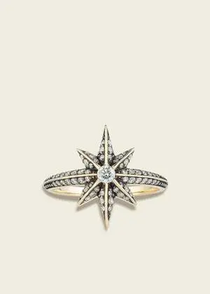 LUCY DELIUS Antique Finish Victorian Star Diamond Ring