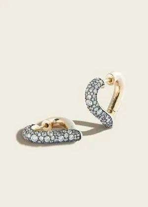 LUCY DELIUS Antique Finish Chubby Love Diamond Earrings - Brown