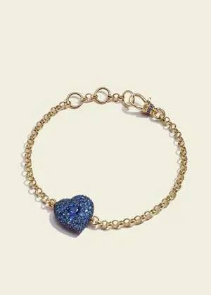 LUCY DELIUS Sapphire Chubby Love Bracelet