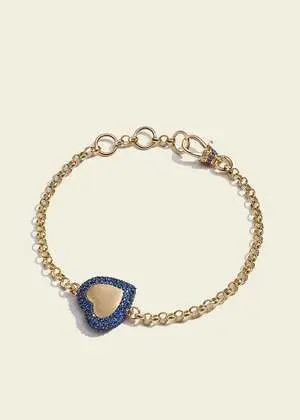 LUCY DELIUS Sapphire Chubby Love Bracelet