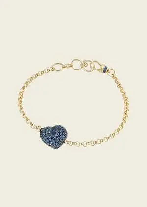 LUCY DELIUS Sapphire Chubby Love Bracelet