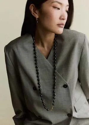 LUCY DELIUS Nyx Long Baroque Pearl Necklace