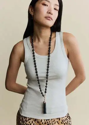 LUCY DELIUS Nyx Long Baroque Pearl Necklace