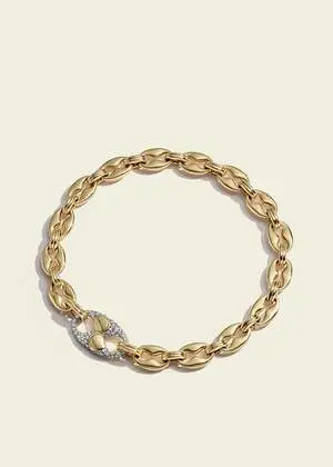 LUCY DELIUS Modern Finish Baby Persephone Diamond Bracelet - Yellow