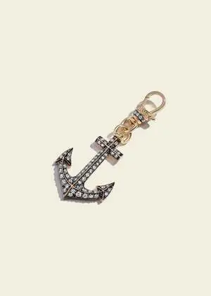 LUCY DELIUS Antique Finish Anchor Pendant - Grey