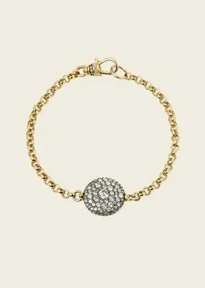 LUCY DELIUS Antique Finish Diamond Pocket Watch Bracelet - Brown