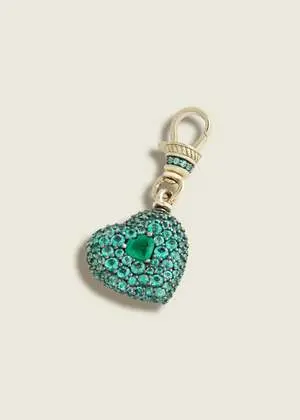 LUCY DELIUS Lucy Delius Jewellery Emerald Chubby Love Pendant Green