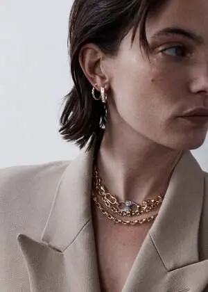 LUCY DELIUS Carré Cut Half Hoop Earrings