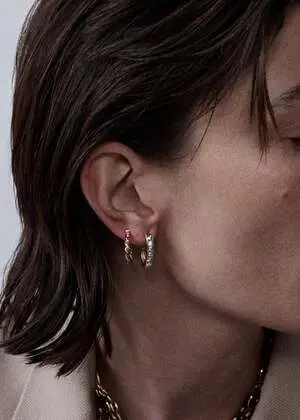 LUCY DELIUS Carré Cut Half Hoop Earrings